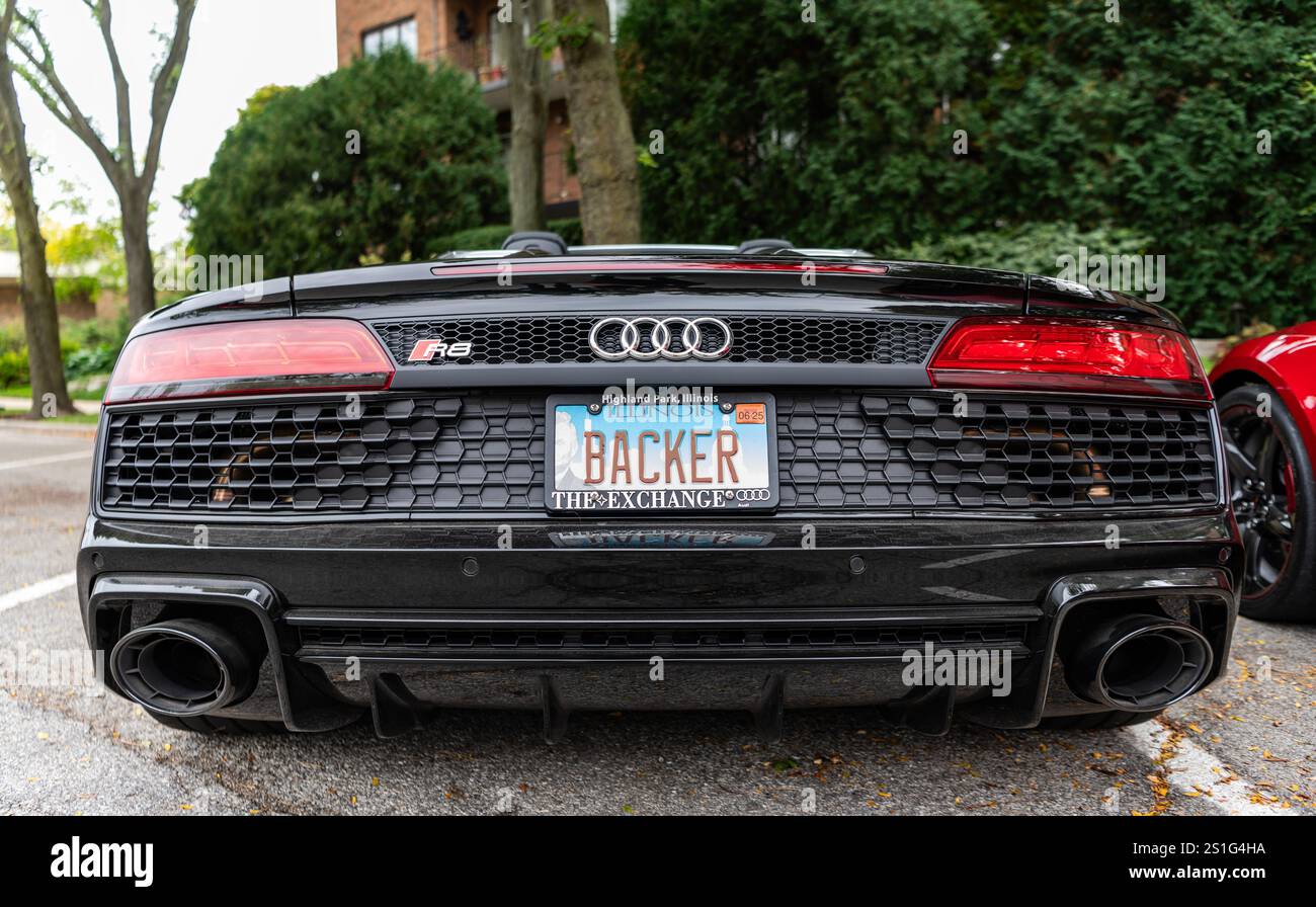 Chicago, Illinois - September 29, 2024: Audi R8 Spyder v10 convertible ...