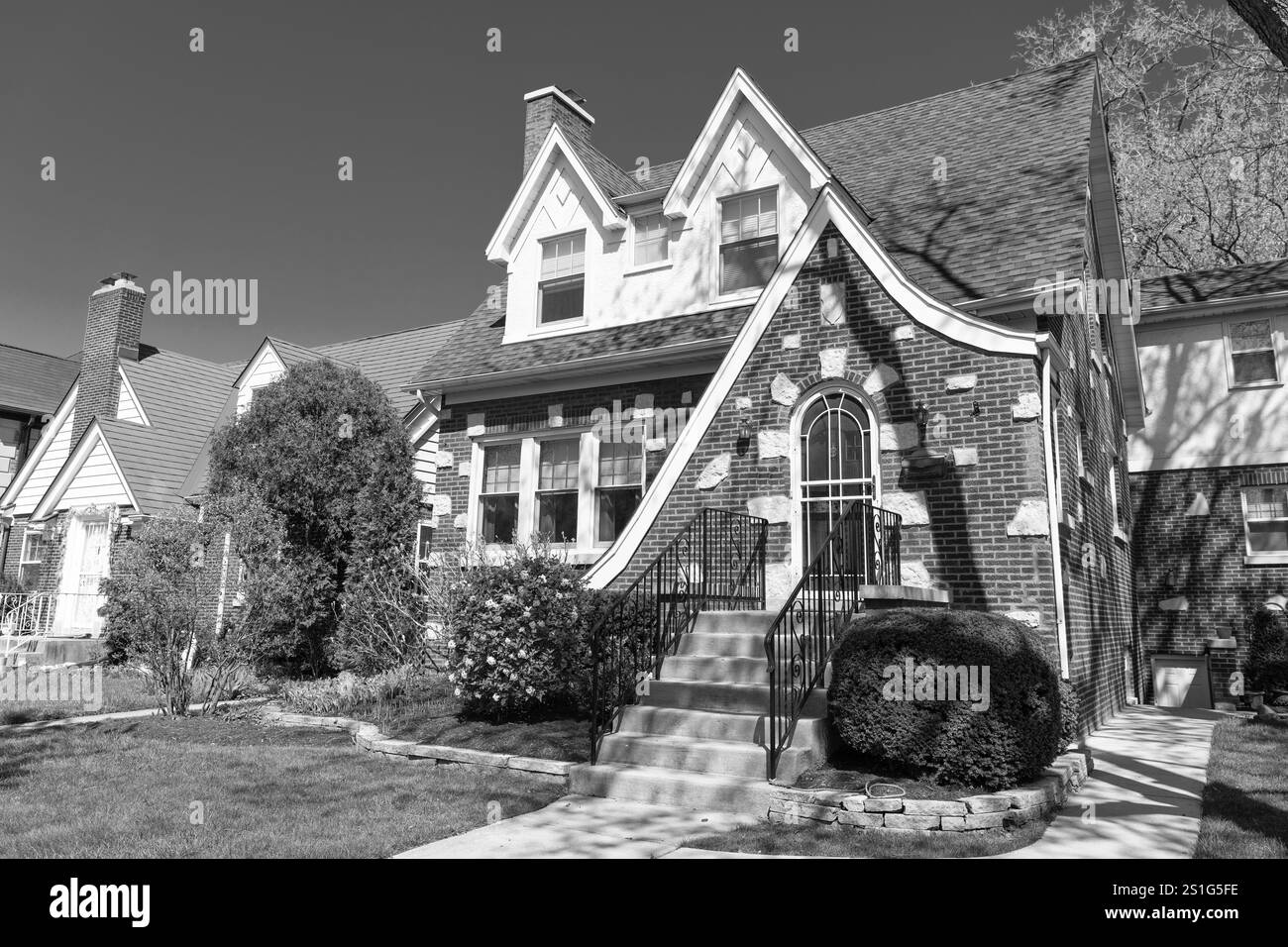 neighborhood house architecture. modern cottage house. property in ...