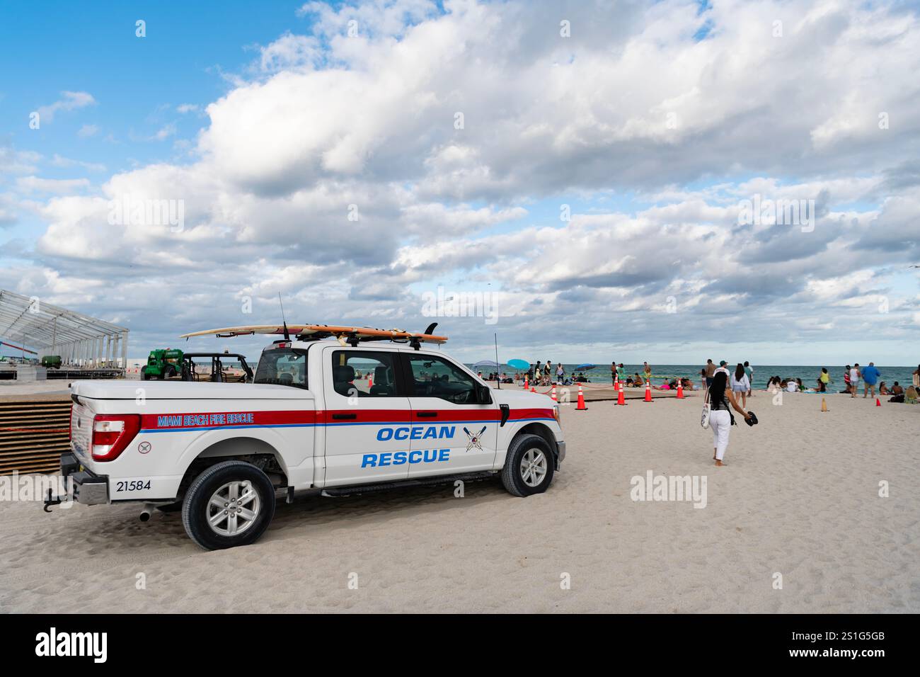Miami, Florida, USA - November 16, 2024: Fire rescue of Miami beach ...