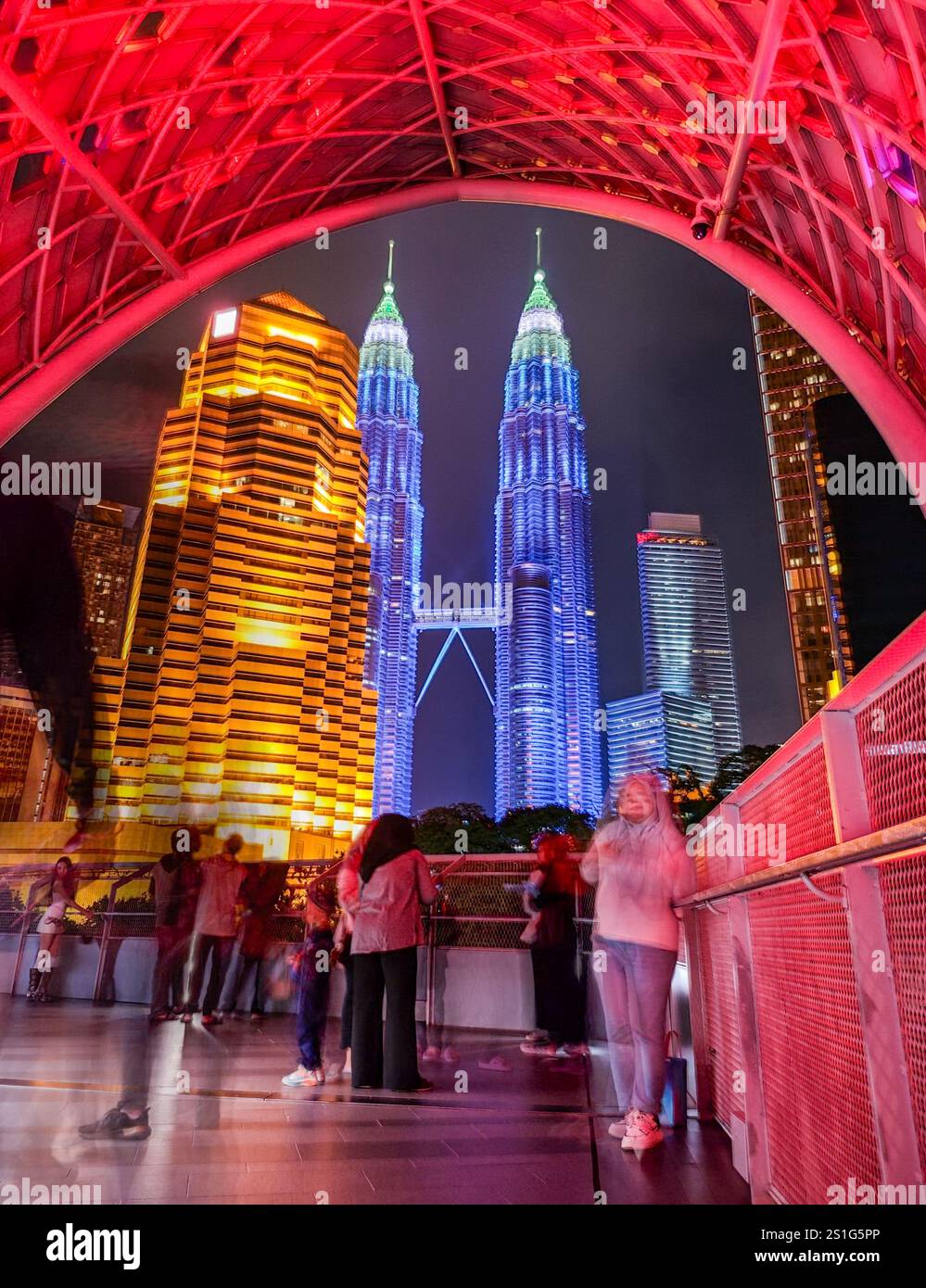 View of KLCC Twin Towers Stock Photo - Alamy