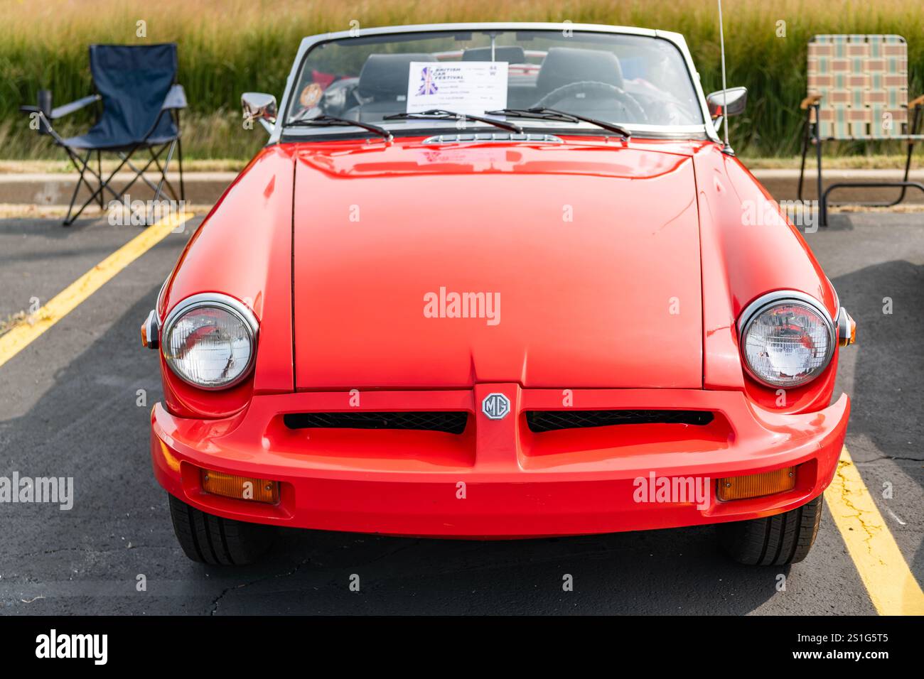Chicago, Illinois, USA - September 08, 2024: MG MGB 1975 sportscar ...