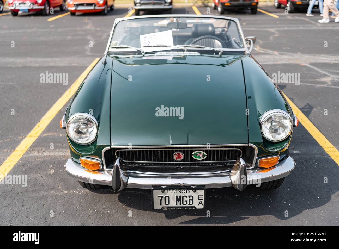 Chicago, Illinois, USA - September 08, 2024: MG MGB sportscar retro ...