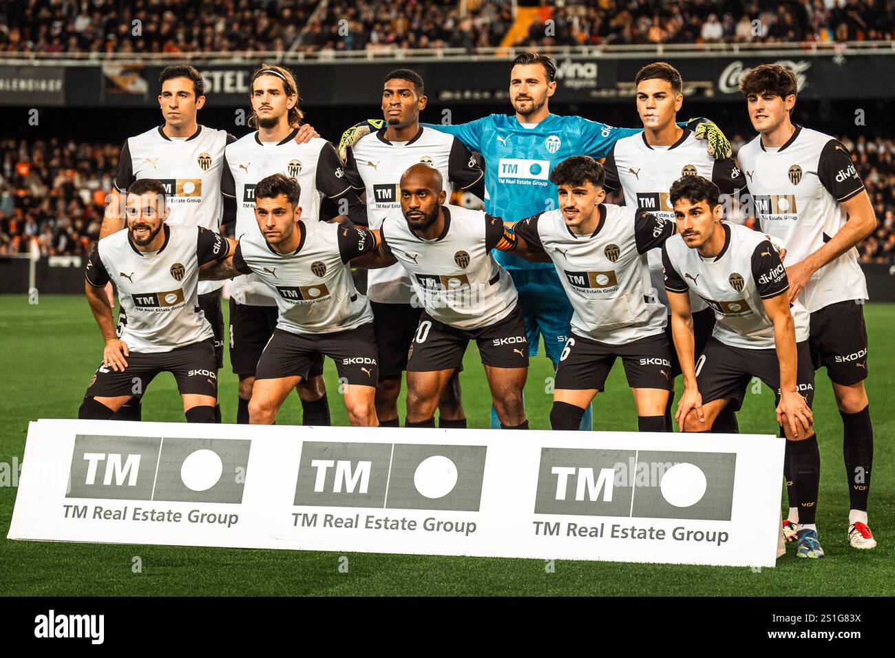 Valencia, Espagne. 03rd Jan, 2025. Valencia CF starting 11 during the ...