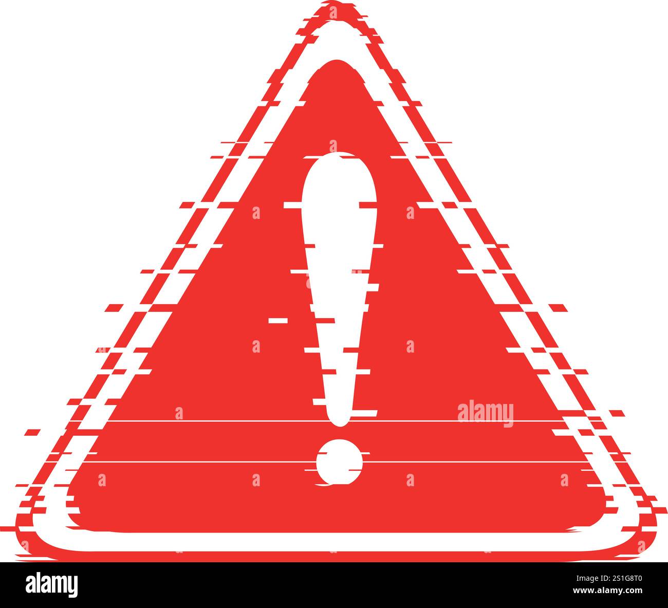 vector illustration red symbol exclamation mark signal, in concept ...