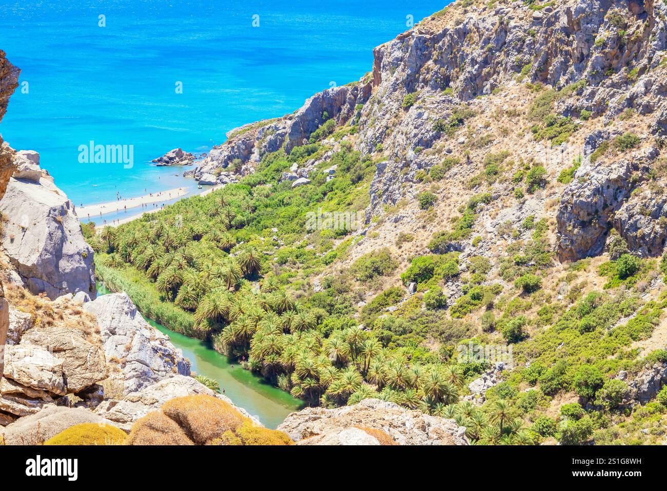 Preveli Beach, Rethymno, Crete, Greek Islands, Greece Stock Photo - Alamy