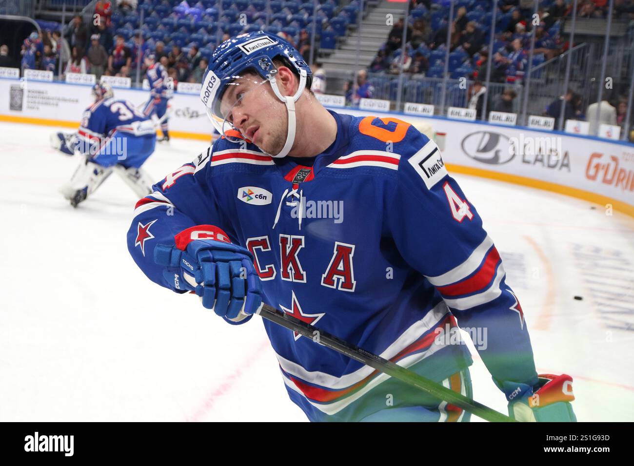 Saint Petersburg, Russia. 03rd Jan, 2025. Dmitry Yudin (44) SKA Hockey Club seen in action ...