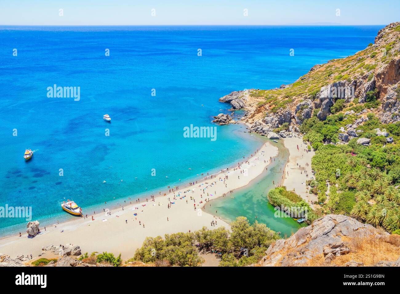 Preveli Beach, Rethymno, Crete, Greek Islands, Greece Stock Photo - Alamy