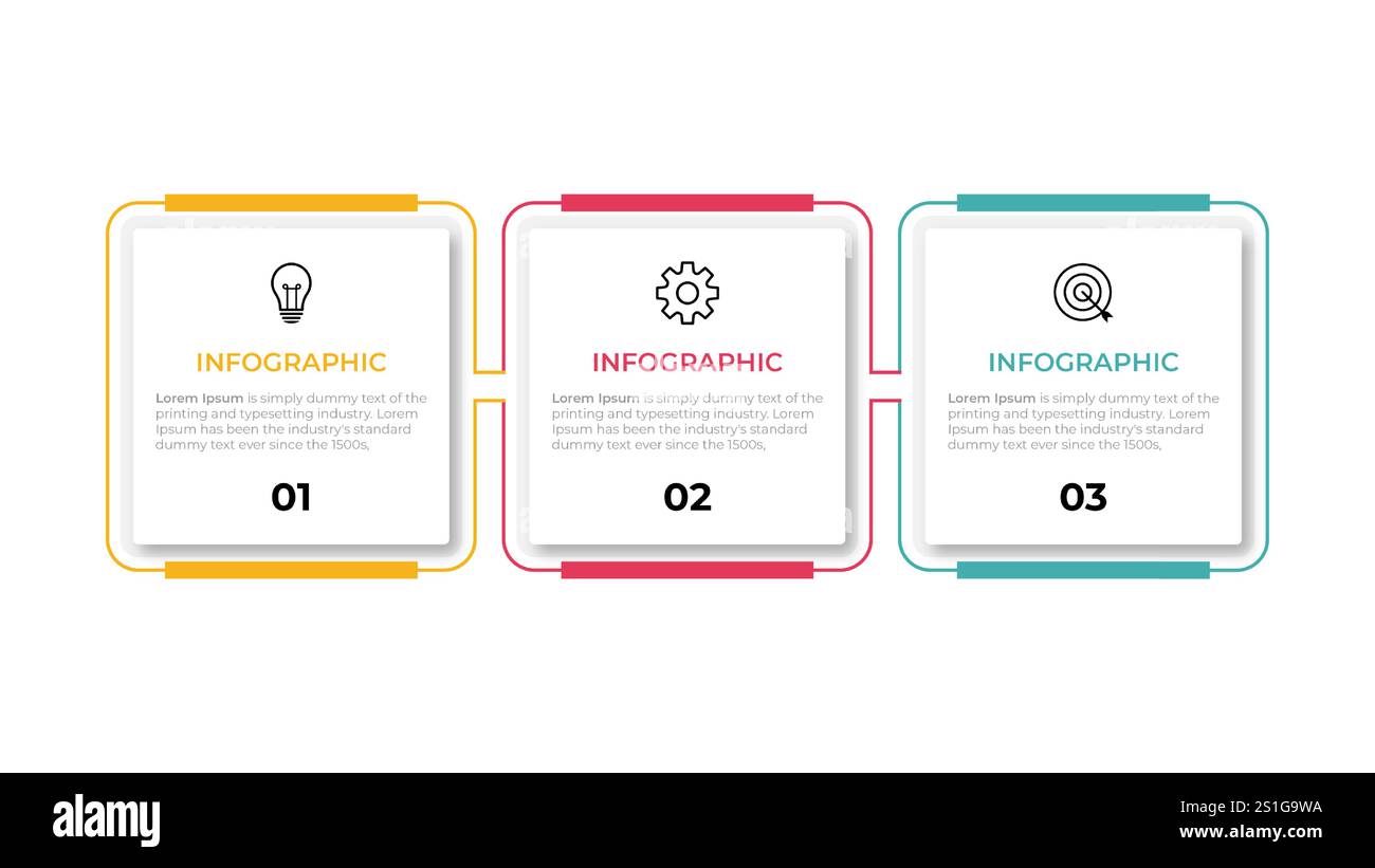 Presentation business infographic template with 3 options. Vector illustration Stock Vector ...