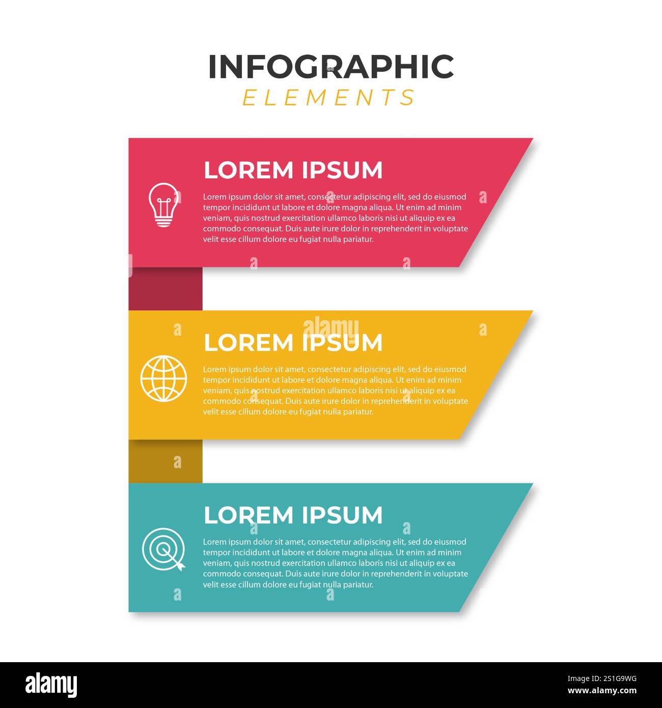 Presentation business infographic template with 3 options. Vector illustration Stock Vector ...