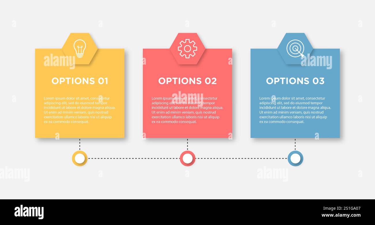 Presentation business infographic template with 3 options. Vector illustration Stock Vector ...