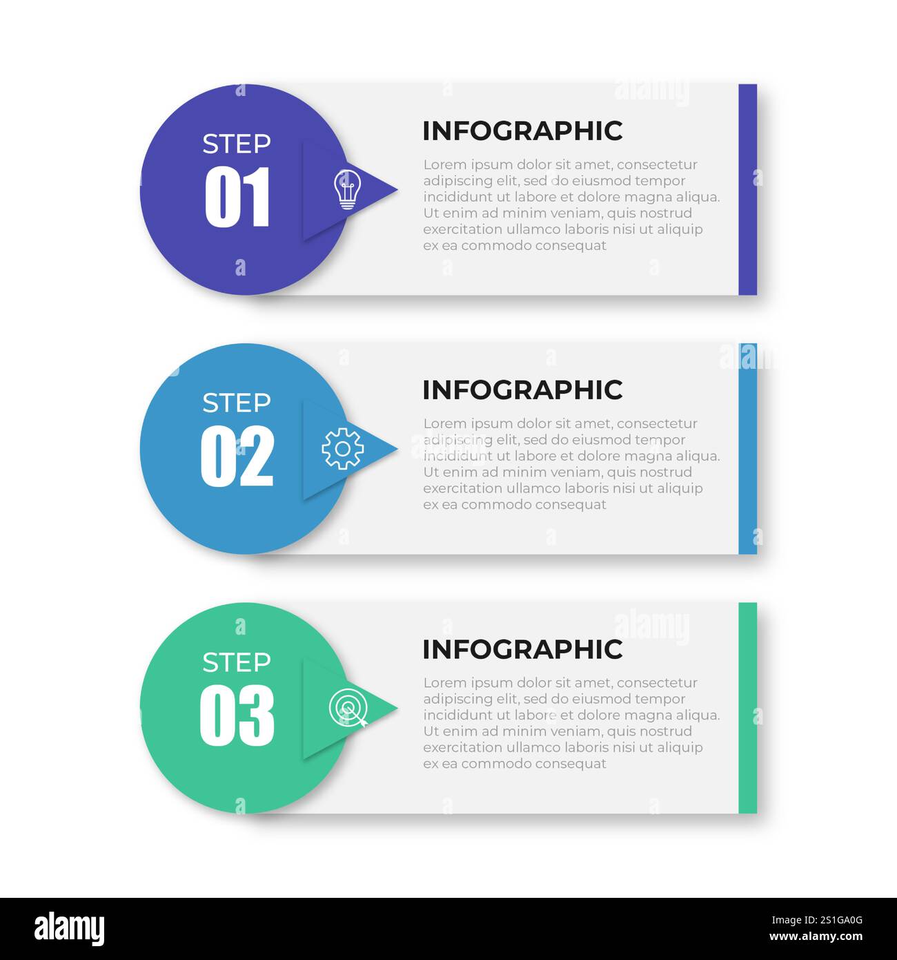 Presentation business infographic template with 3 options. Vector illustration Stock Vector ...