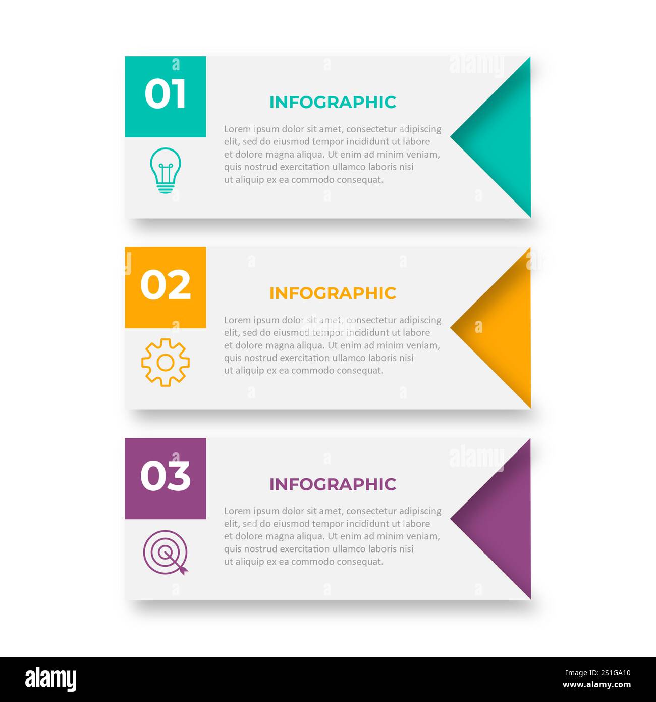 Presentation business infographic template with 3 options. Vector illustration Stock Vector ...
