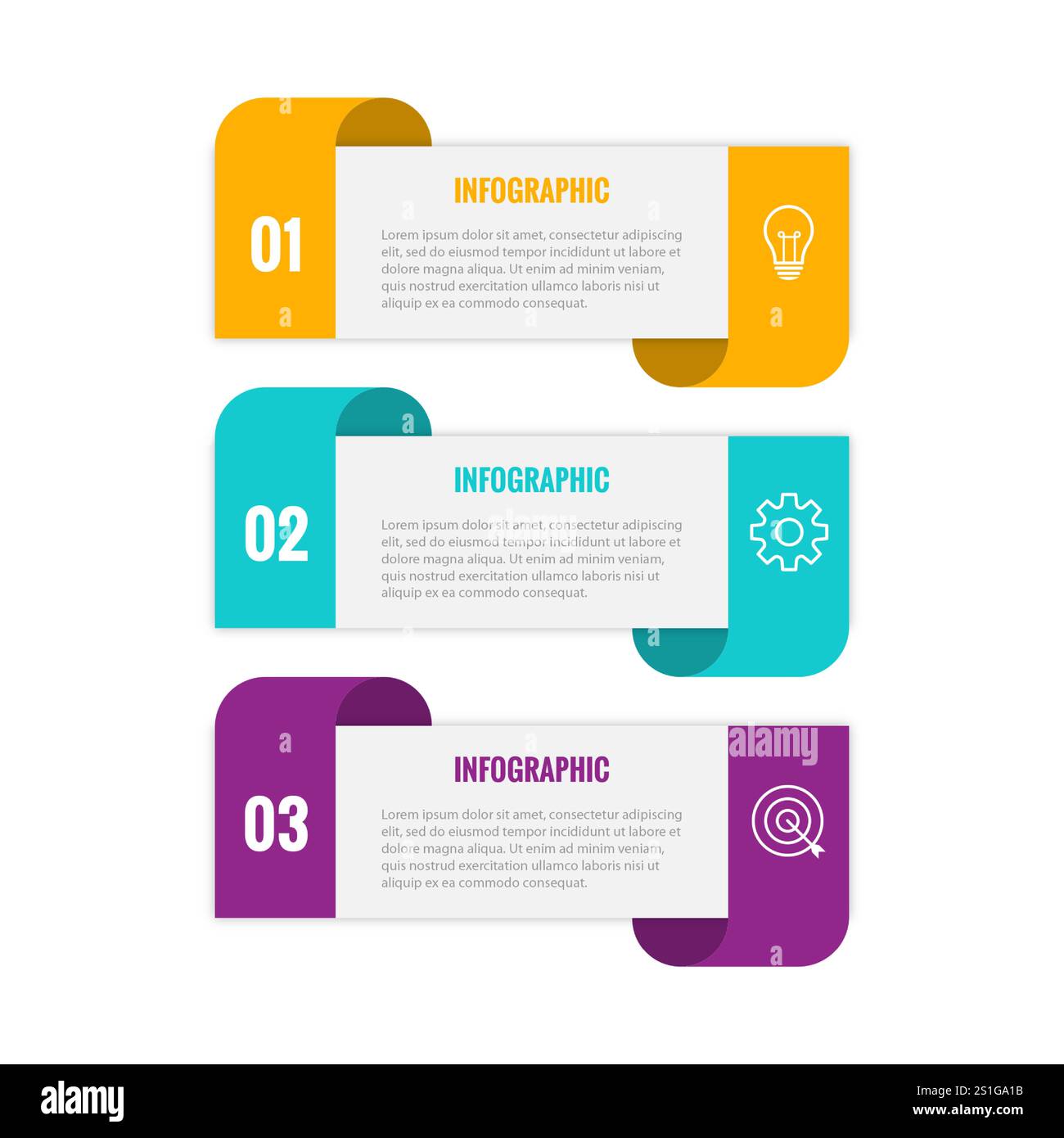 Presentation business infographic template with 3 options. Vector illustration Stock Vector ...