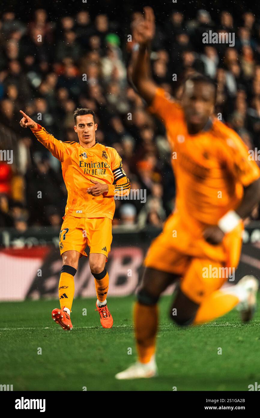 Valencia, Espagne. 03rd Jan, 2025. Lucas Vazquez of Real Madrid CF ...