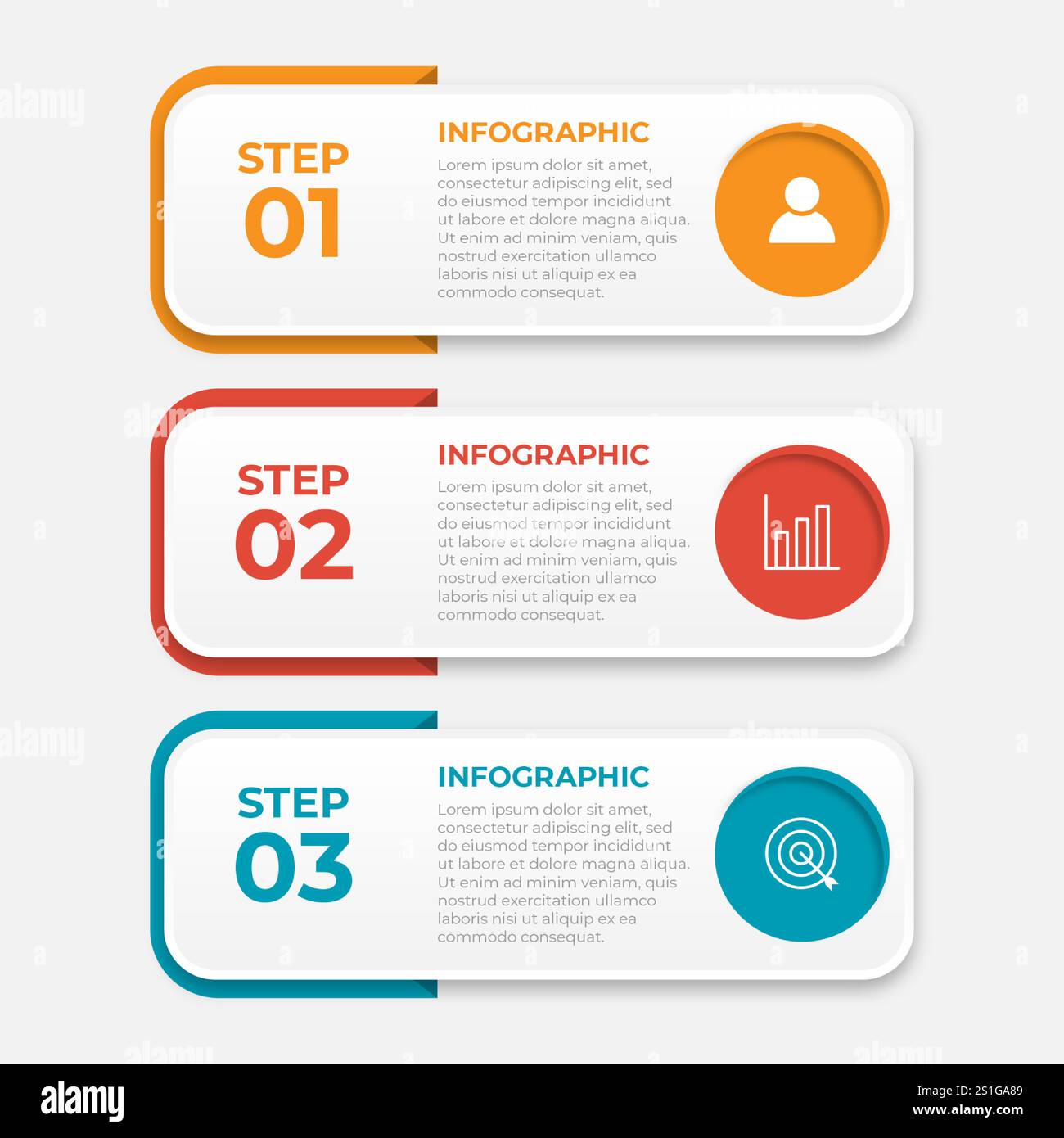 Presentation business infographic template with 3 options. Vector illustration Stock Vector ...