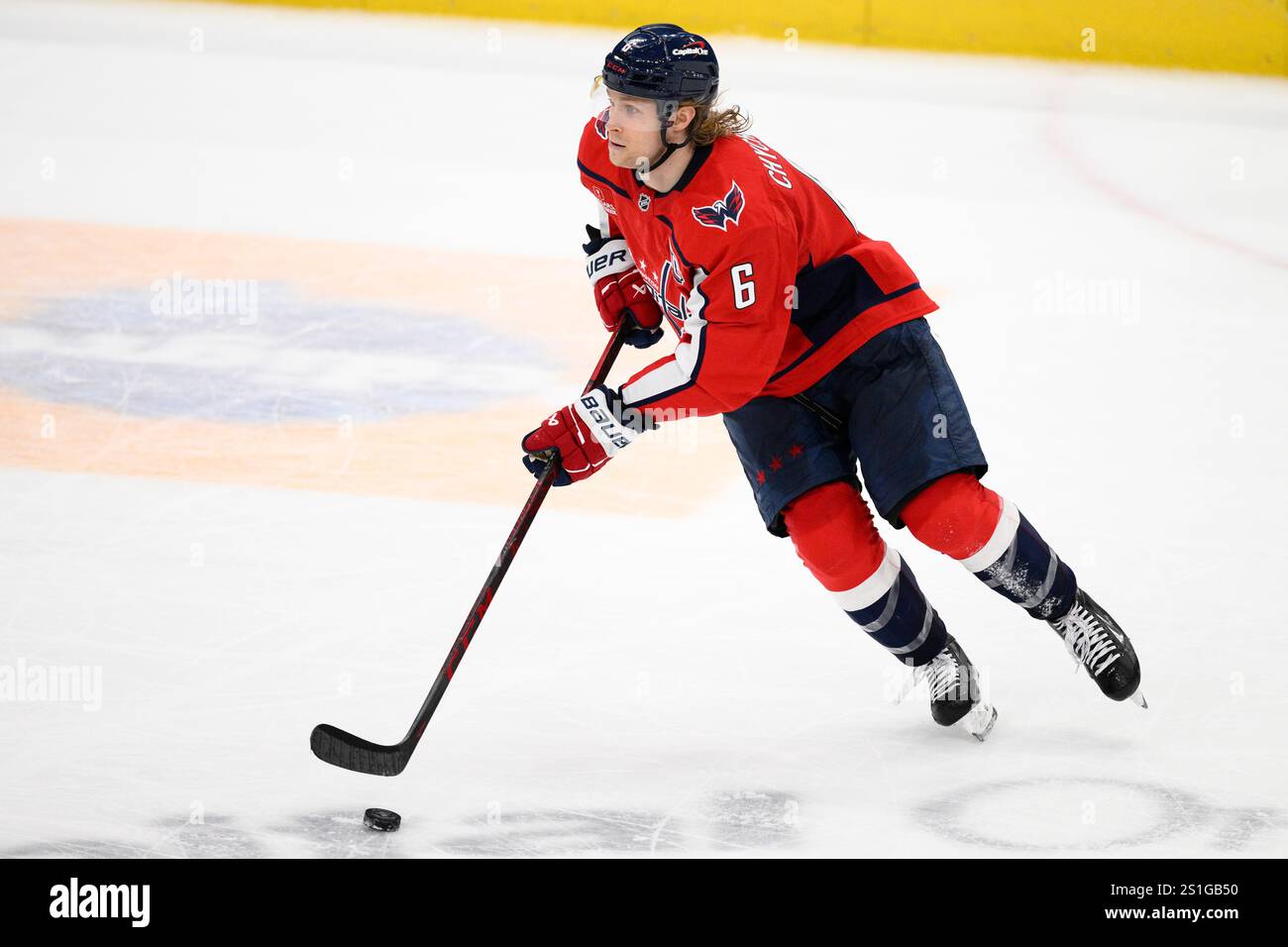 Washington Capitals defenseman Jakob Chychrun (6) in action during ...