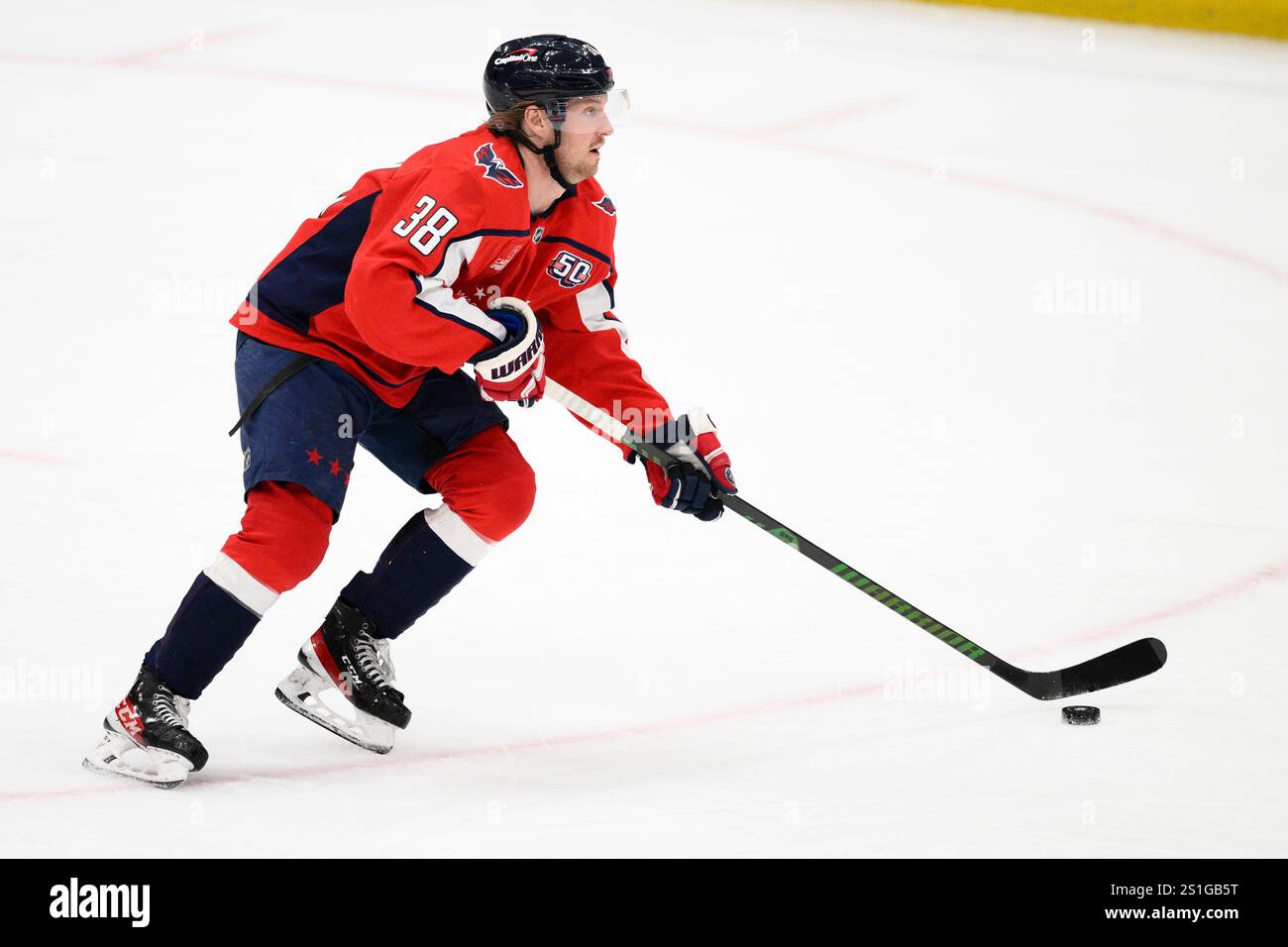 Washington Capitals defenseman Rasmus Sandin (38) in action during the ...