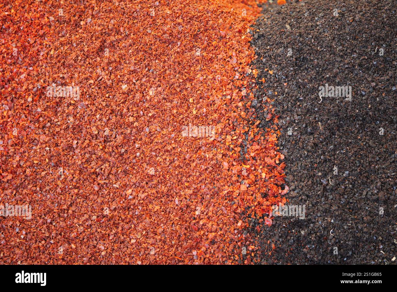 Discover Colorful Spices Red and Black Granules for Your Cooking Stock ...