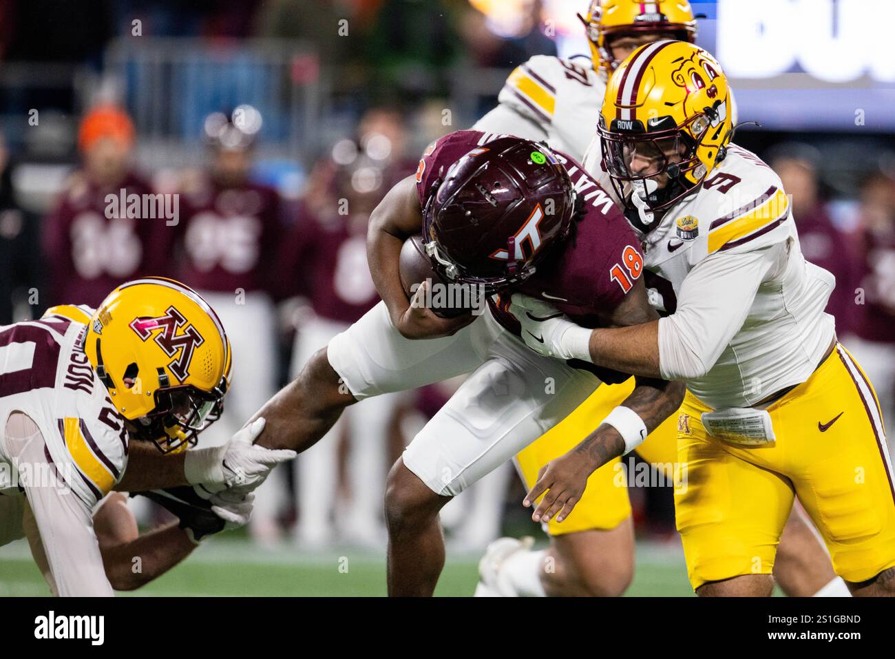 Charlotte, NC, USA. 3rd Jan, 2025. Virginia Tech quarterback William ...