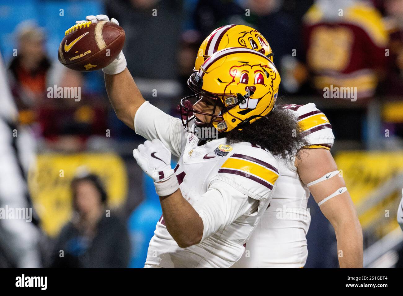 Charlotte, NC, USA. 3rd Jan, 2025. Minnesota wide receiver Elijah ...
