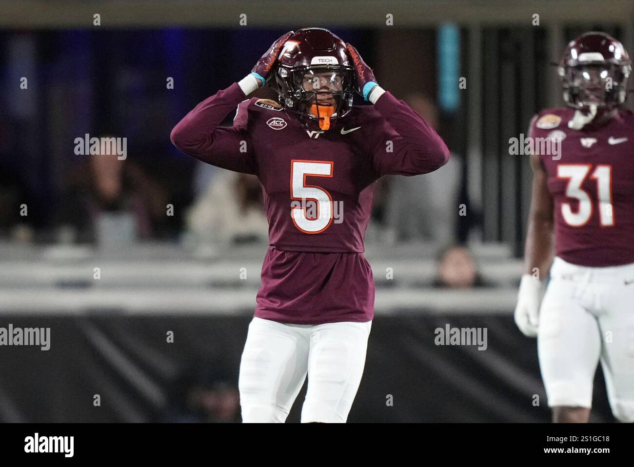 CHARLOTTE, NC - JANUARY 03: Virginia Tech Hokies cornerback Joshua ...