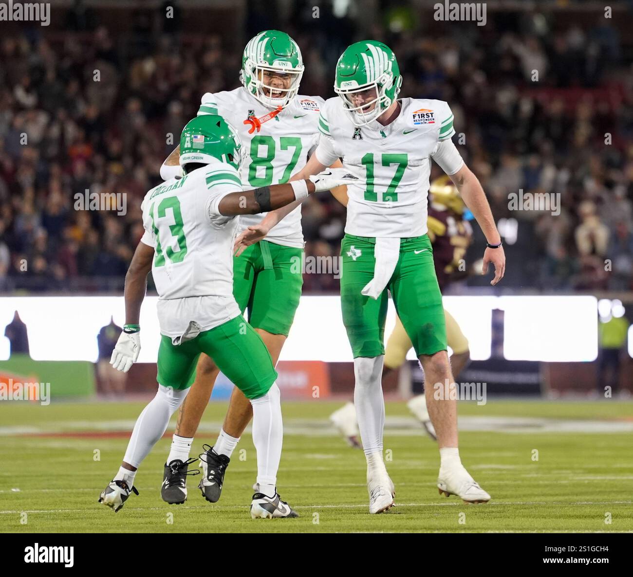 January 3, 2025, Dallas, Texas, USA: Teammates celebrate with North ...