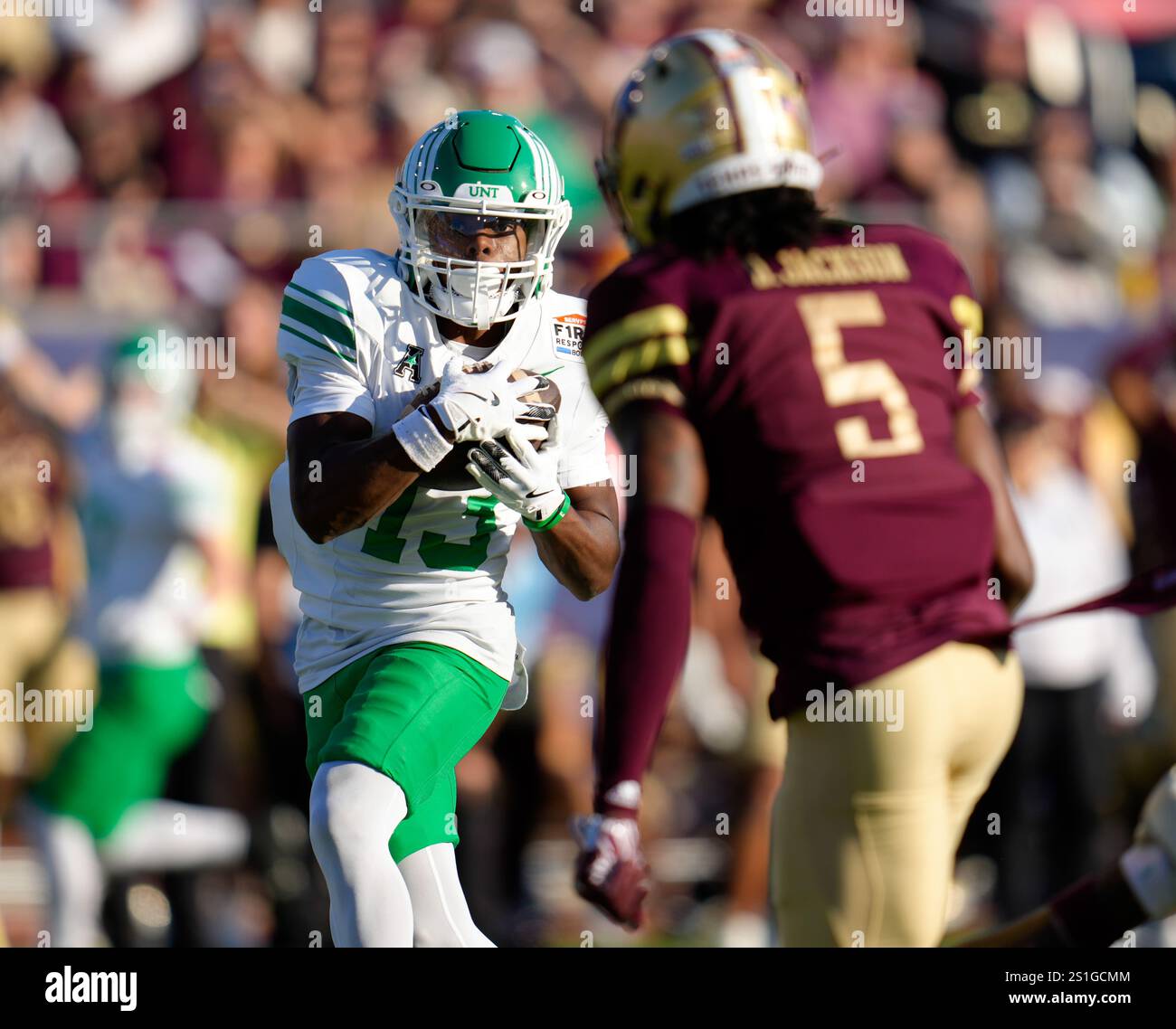 Dallas, Texas, USA. 3rd Jan, 2025. North Texas wide receiver MILES ...