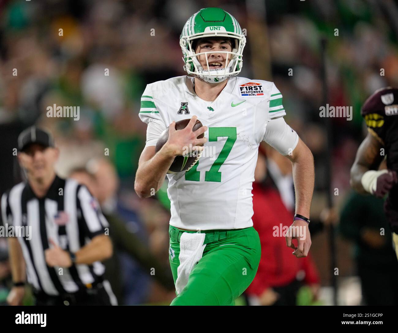 Dallas, Texas, USA. 3rd Jan, 2025. North Texas quarterback DREW ...