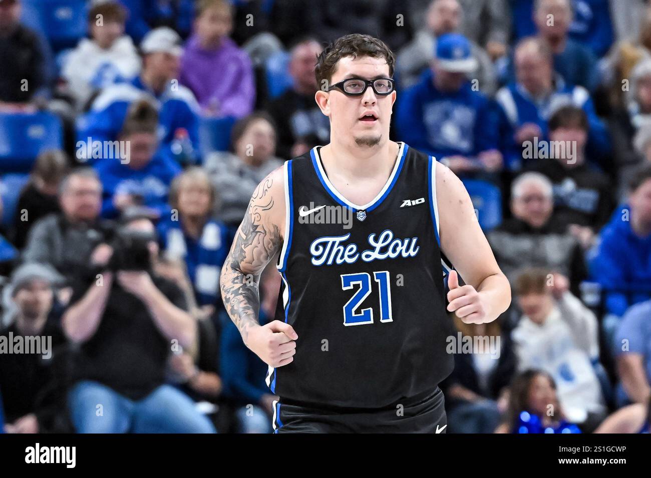 JANUARY 03, 2025: Saint Louis Billikens center Robbie Avila (21) sports ...