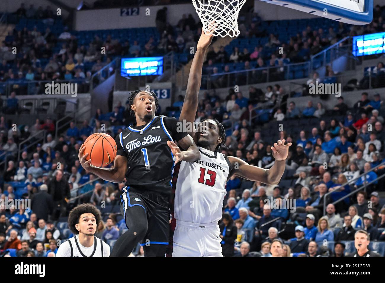 JANUARY 03, 2025: Saint Louis Billikens guard Isaiah Swope (1) tries to ...