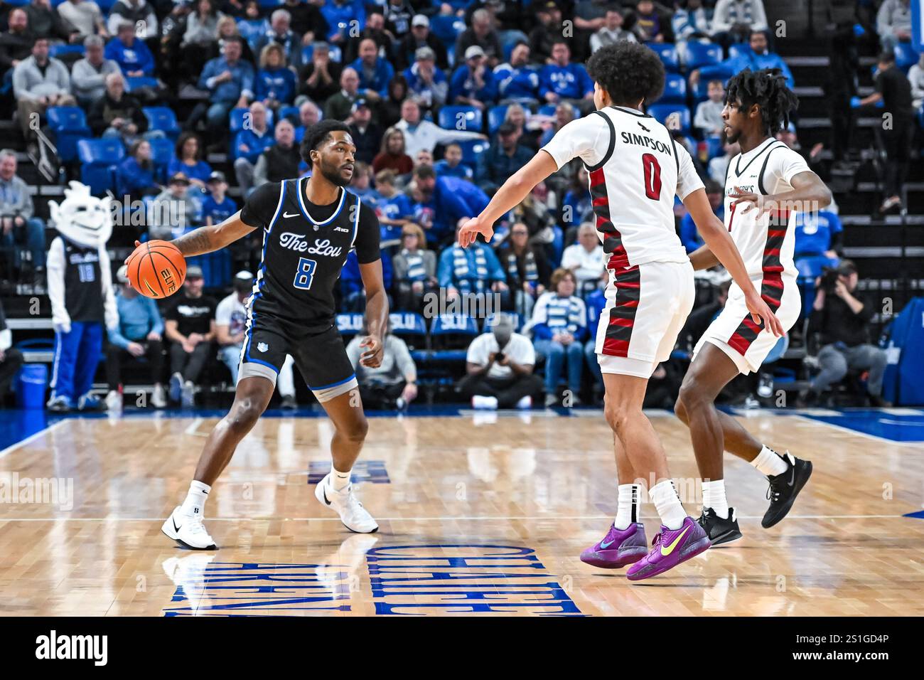 JANUARY 03, 2025: Saint Louis Billikens guard Kobe Johnson (8) looks ...