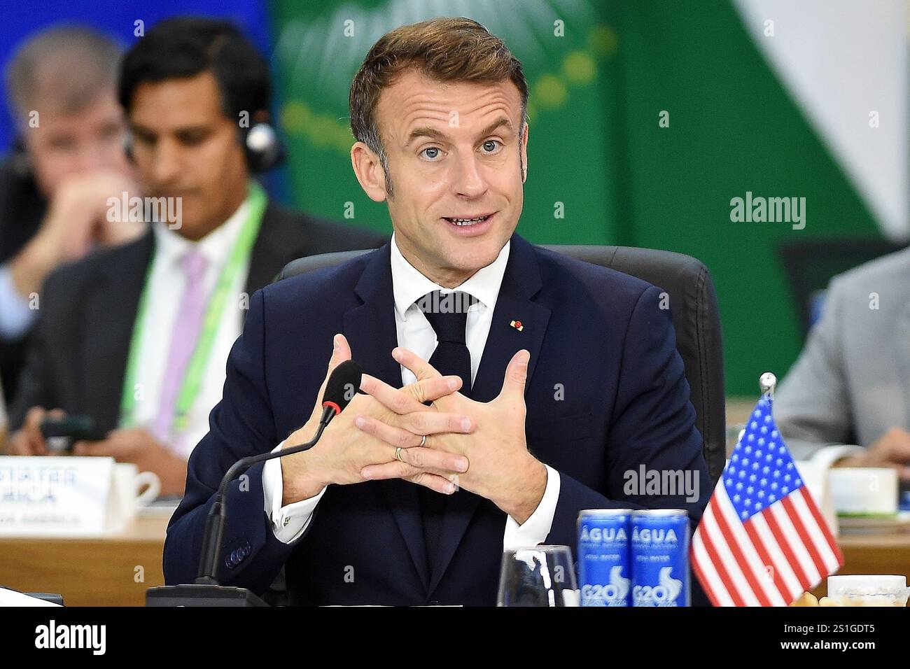Rio de Janeiro, Brazil, November 19, 2024, Emmanuel Macron, President ...