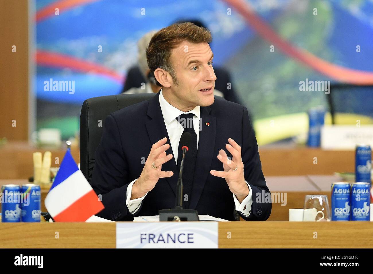 Rio de Janeiro, Brazil, November 19, 2024, Emmanuel Macron, President ...