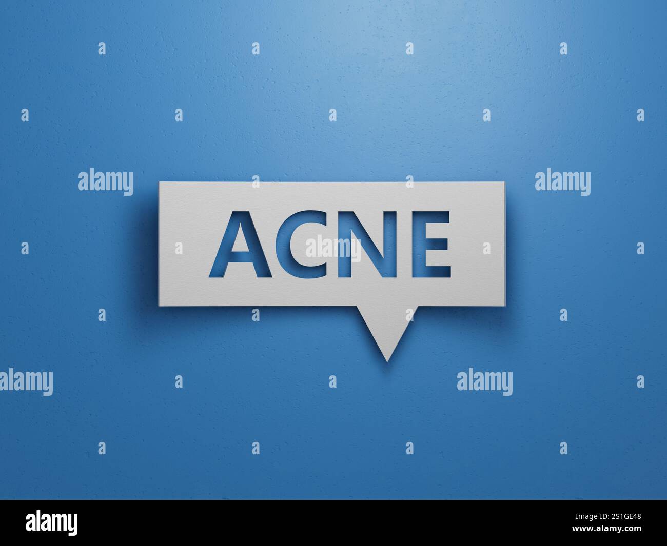 ACNE. Text abbreviation on Speech Bubble. Most commonly diagnosed ...