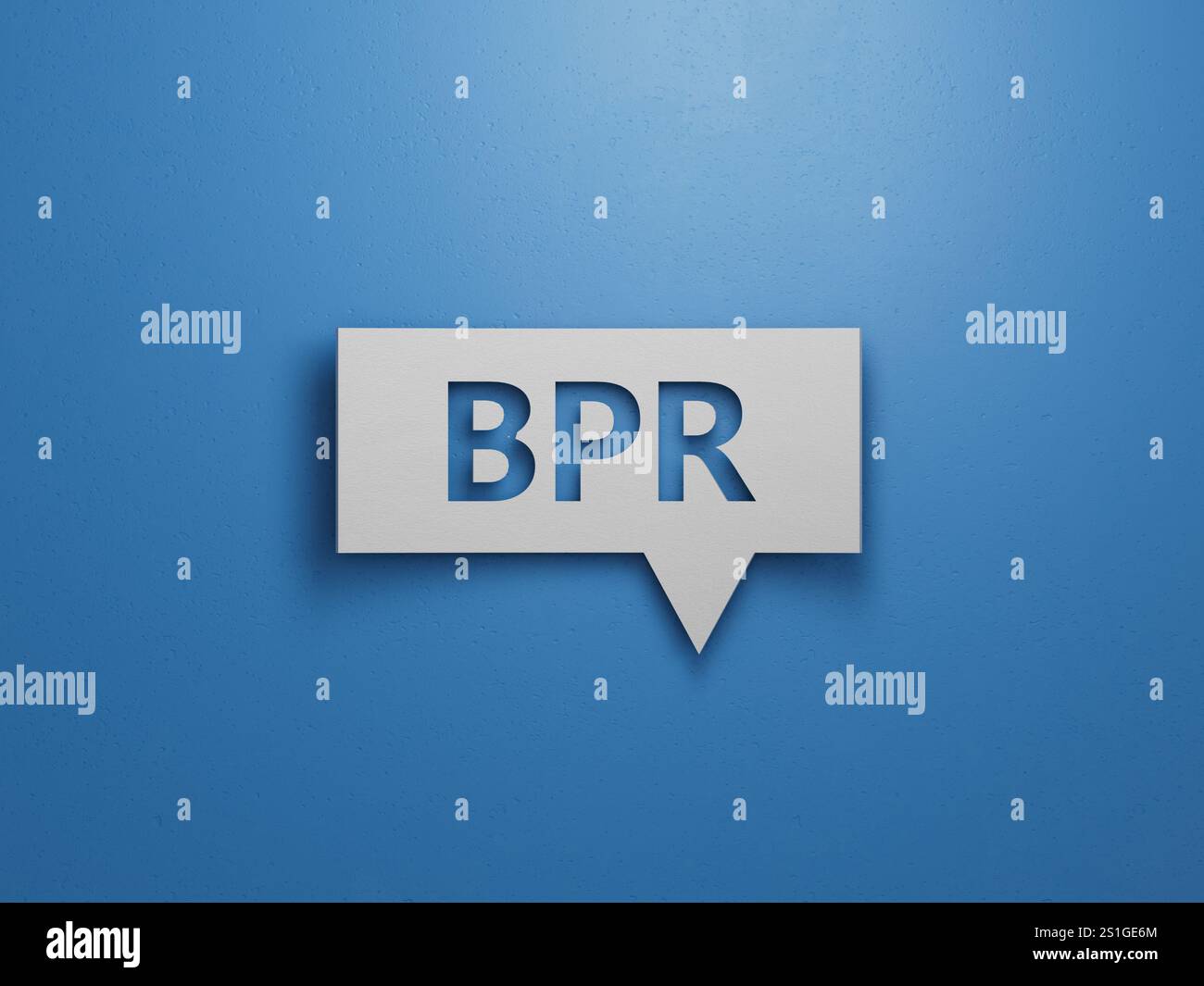 BPR - Business process reengineering - acronym on Speech Bubble. BPR ...