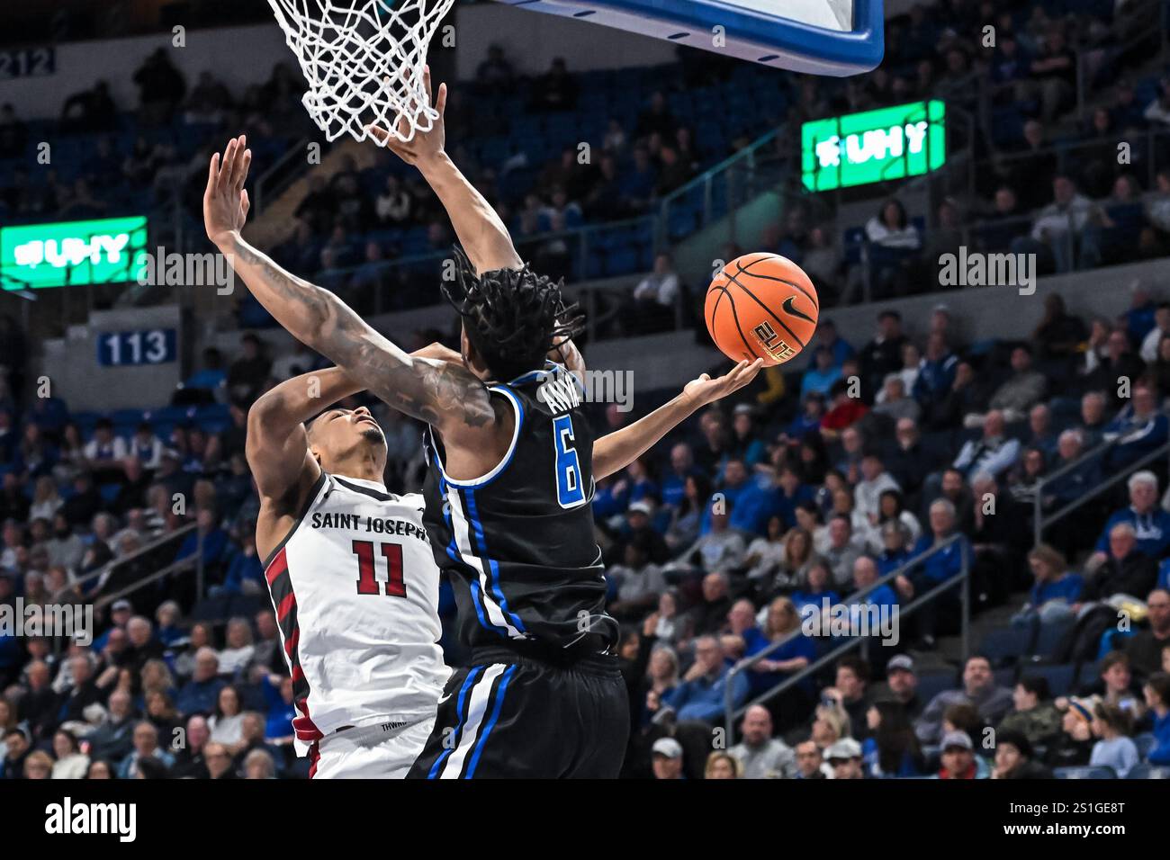 JANUARY 03, 2025: While putting up a shot, Saint Joseph's Hawks guard ...