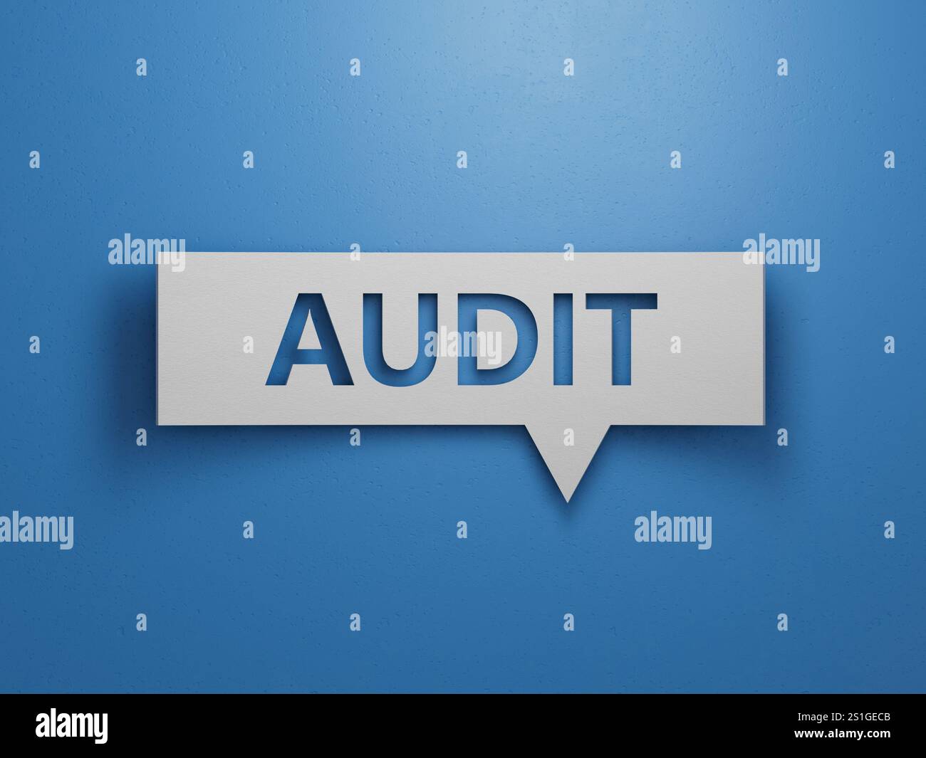 Speech Bubble block with AUDIT business word.Minimalist Abstract Design ...