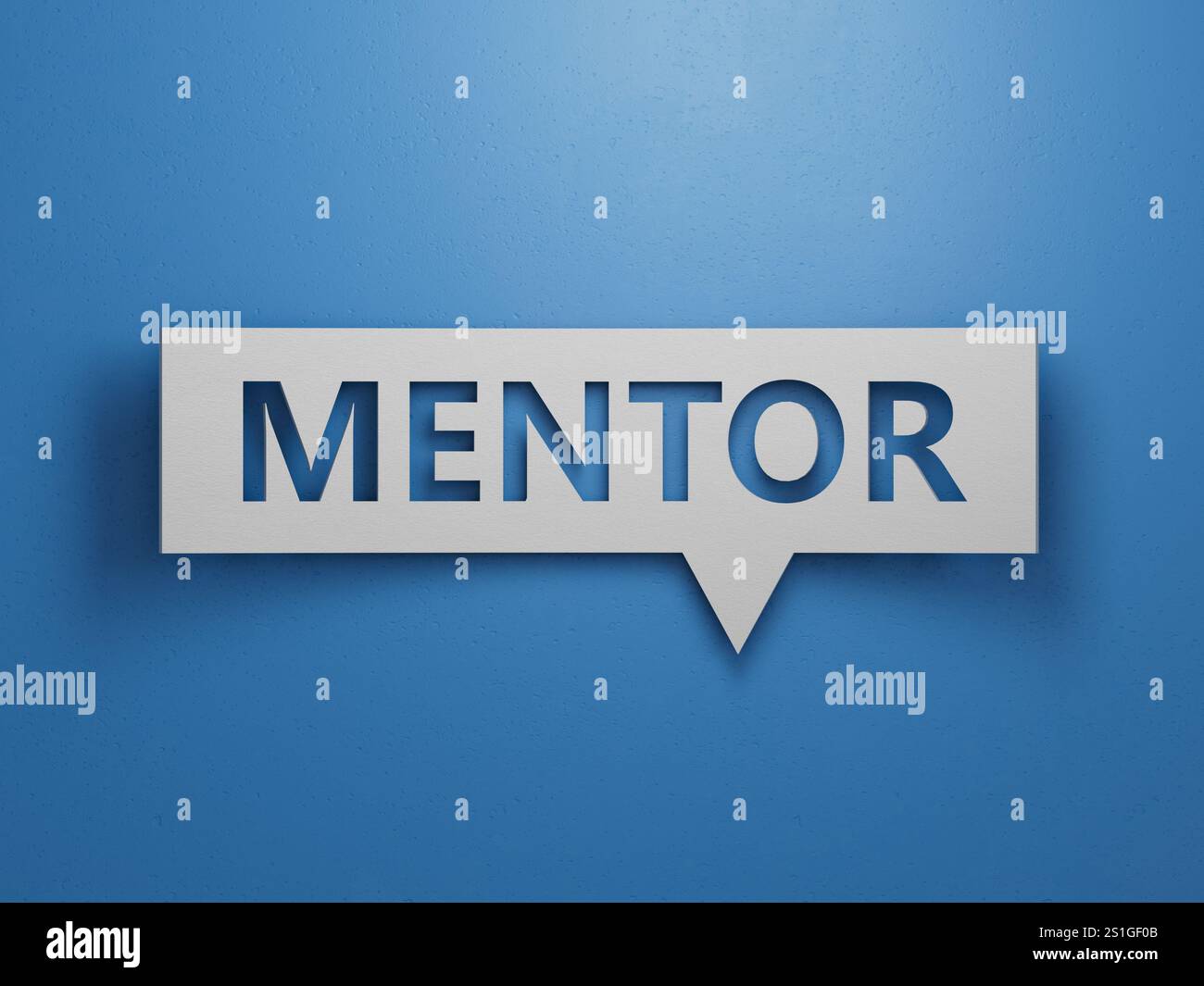 Speech Bubble block with MENTOR business word. Mission.Minimalist ...