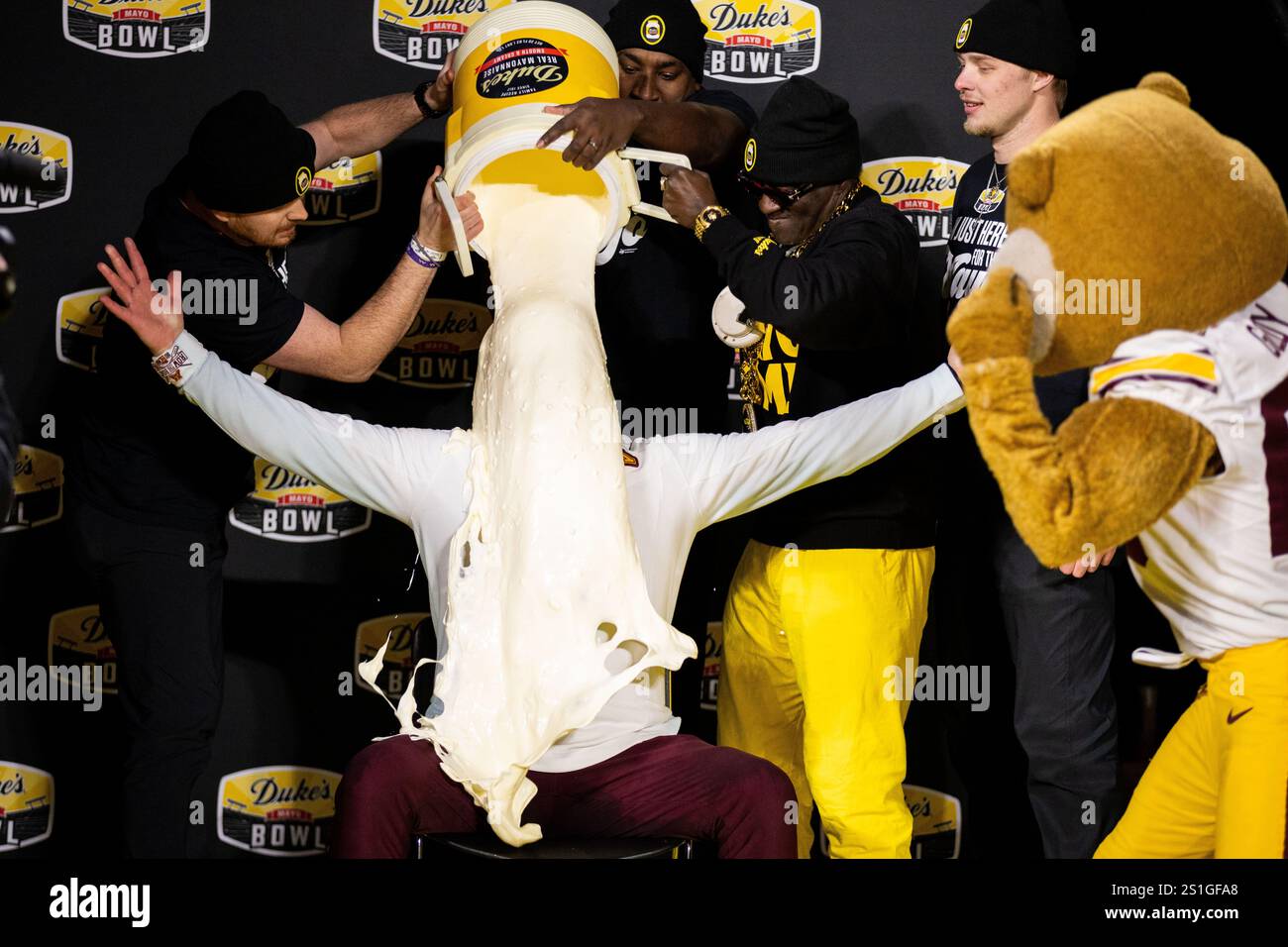 January 3, 2025: Minnesota head coach PJ Fleck gets dunked with ...