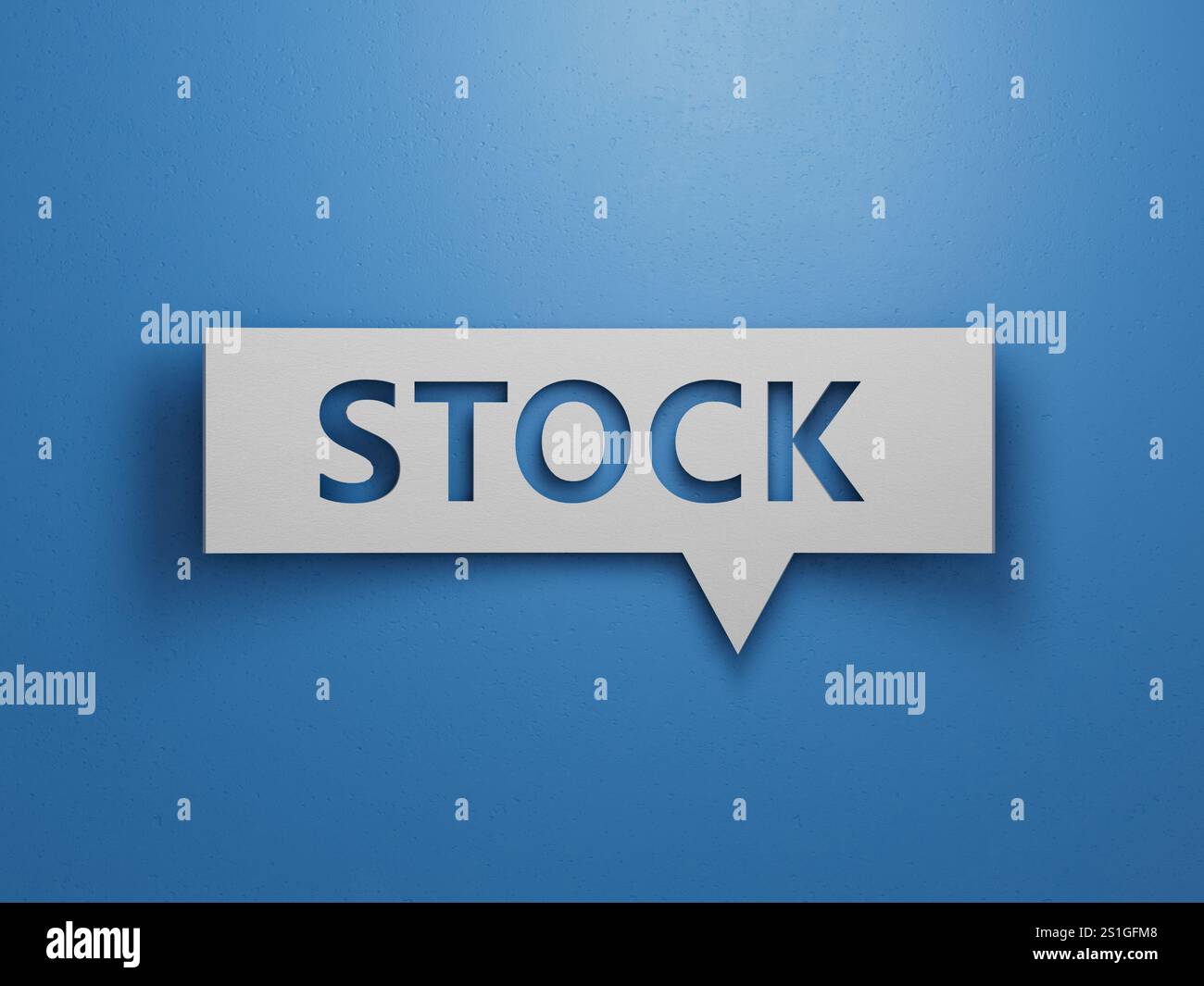Speech Bubble block with STOCK business word.Minimalist Abstract Design ...