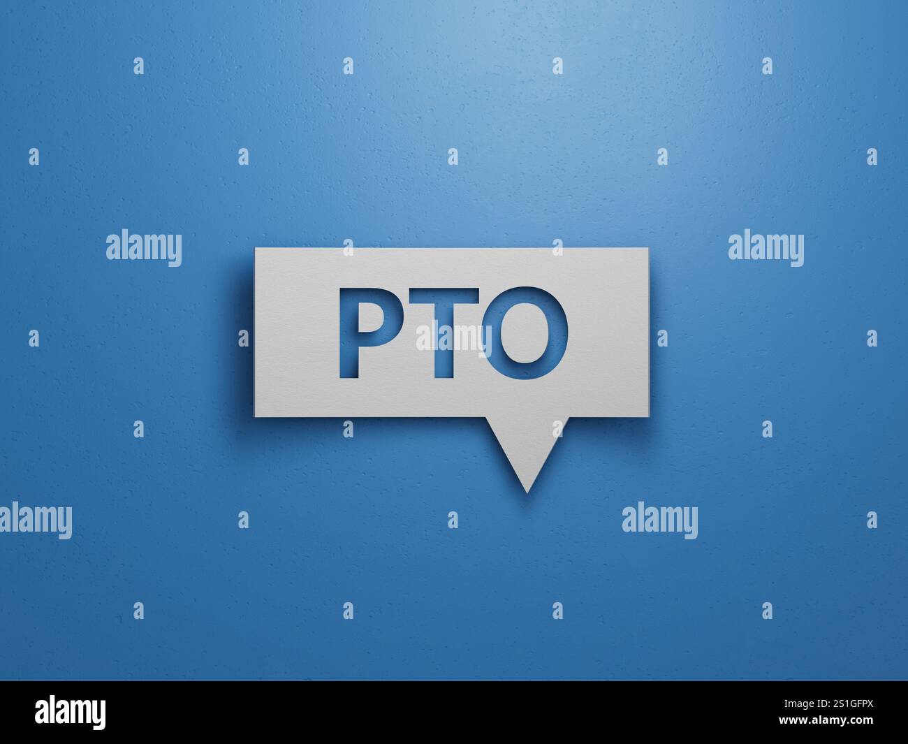 Speech Bubble with pto text. Financial, marketing.Minimalist Abstract ...