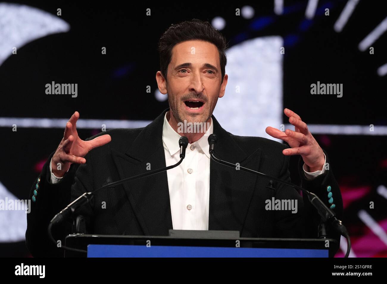 Adrien Brody accepts the desert palm achievement award, actor for "The ...