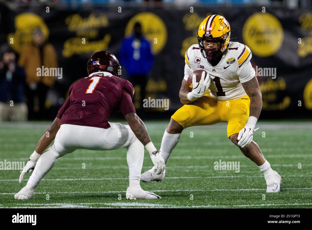 January 3, 2025: Minnesota running back Darius Taylor (1) runs the ball ...