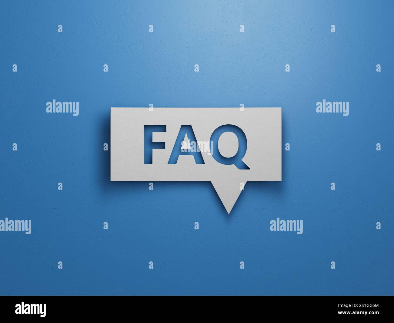 faq word written on Speech Bubble with copy space.Minimalist Abstract ...