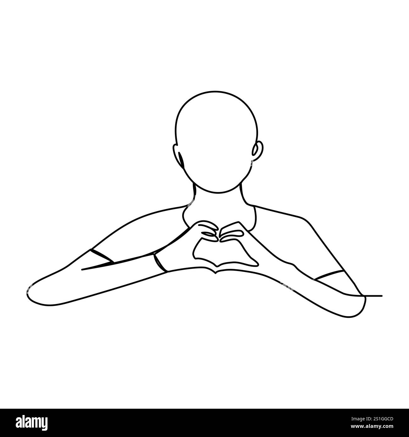 Continuous one line drawing woman struggle with ribbon as cancer symbol ...