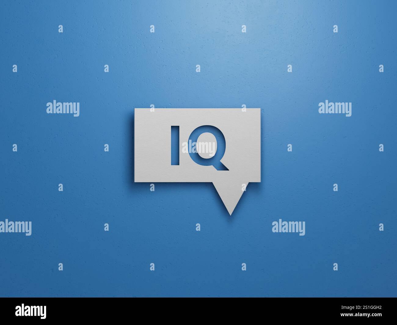 IQ concept. Acronym of questions and answers or job of tester or ...