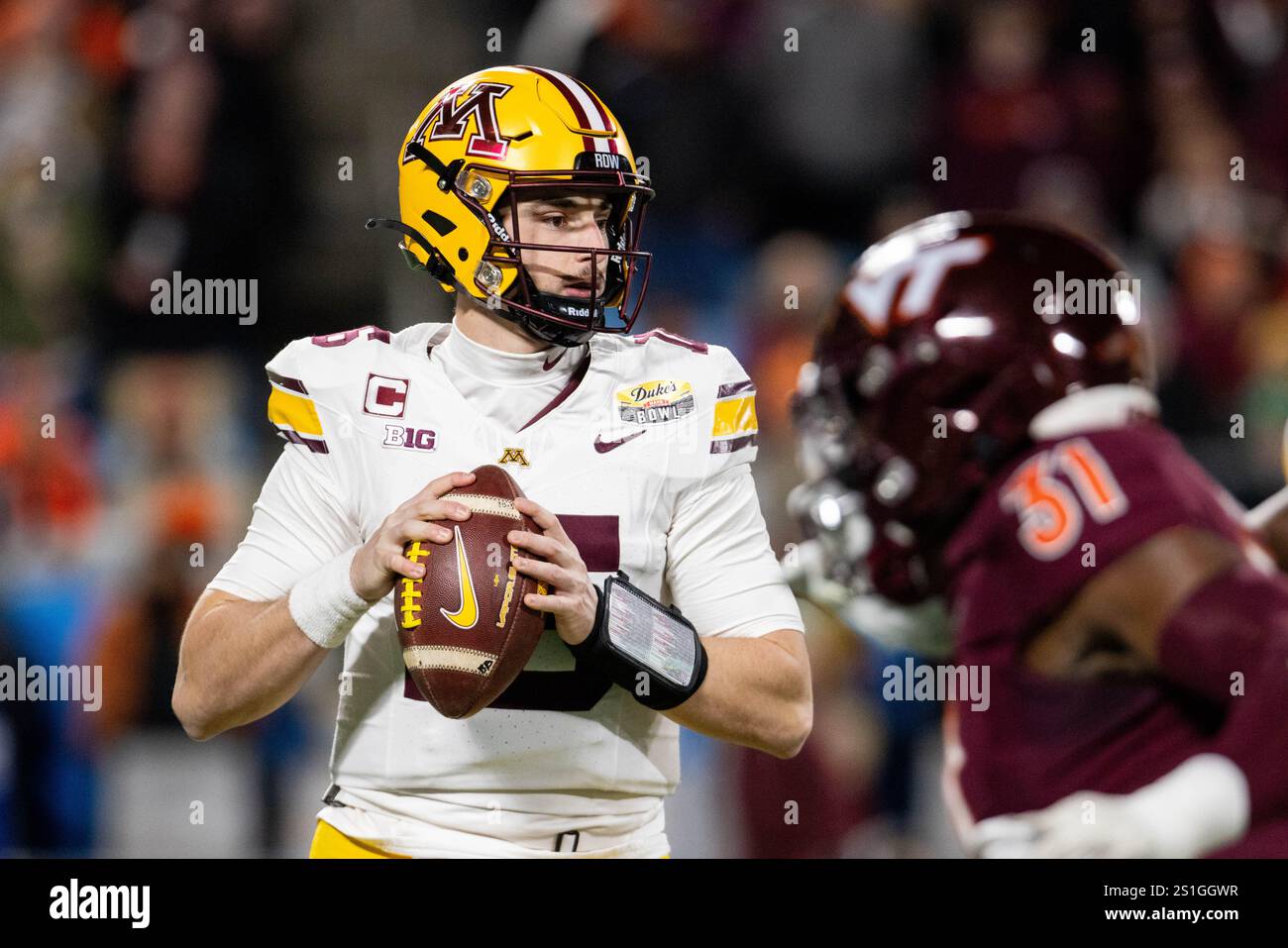 January 3, 2025: Minnesota quarterback Max Brosmer (16) drops back ...