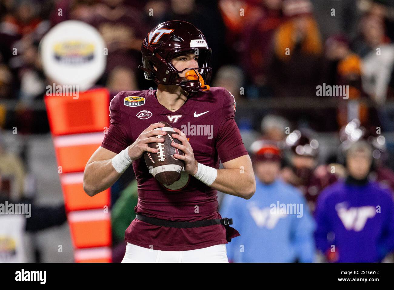 Charlotte, NC, USA. 3rd Jan, 2025. Virginia Tech quarterback Collin ...