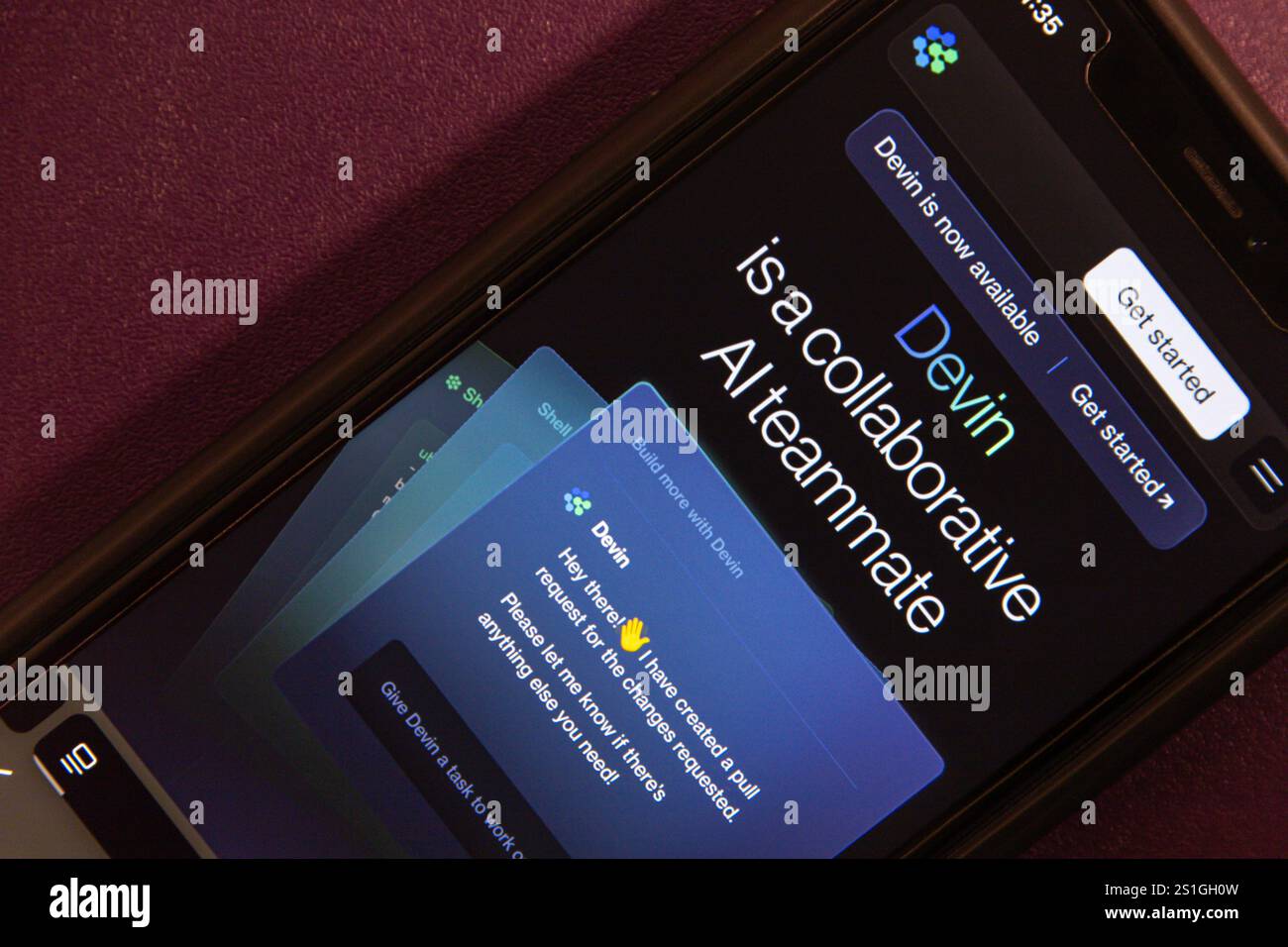 Mexico City, MEXICO - Dec 18 2024 : The website of Devin is displayed ...