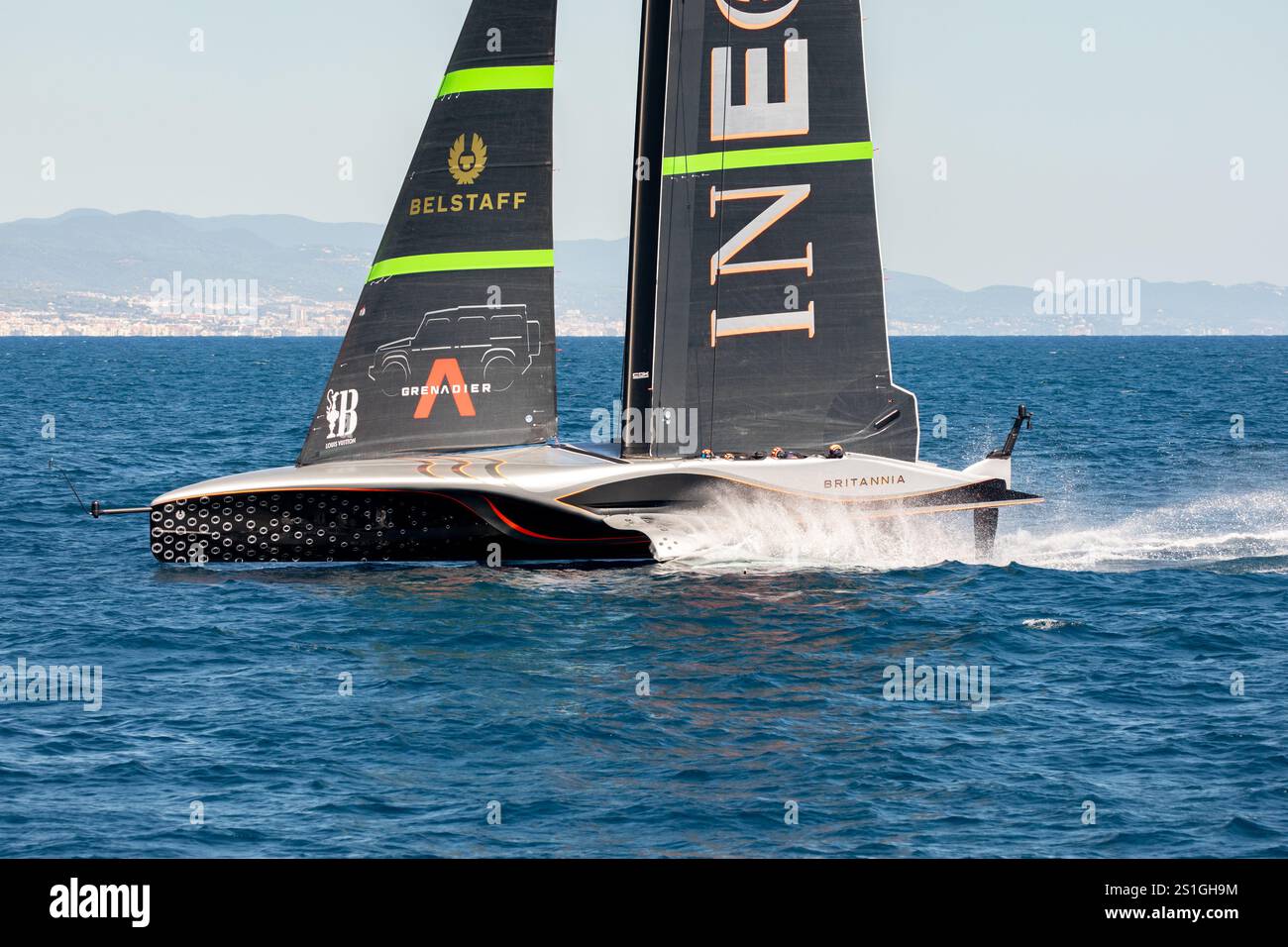 Barcelona, Spain - September 15, 2024: Sailing team Ineos Britannia ...